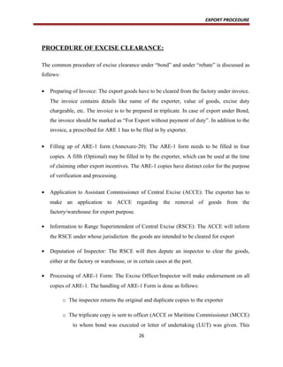 Export procedure | PDF