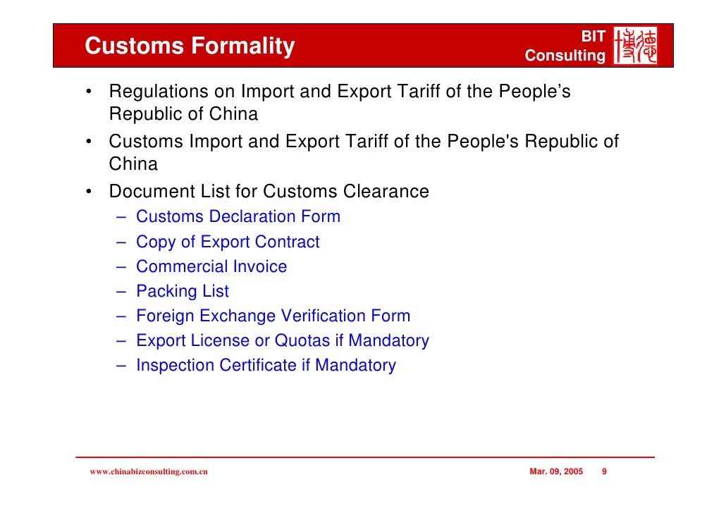 Export Import Procedures Export Procedures And Documentation