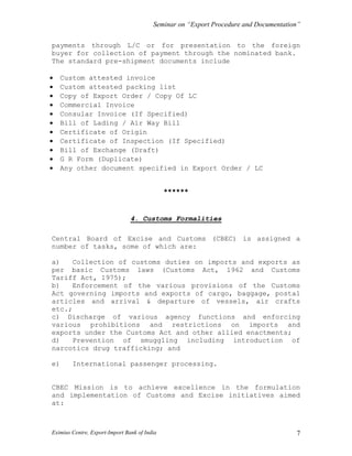 Export procedure | PDF