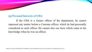 Customs House Agents (CHA) | PPTX