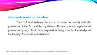 Customs House Agents (CHA) | PPTX
