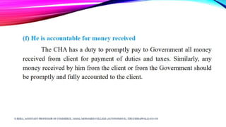 Customs House Agents (CHA) | PPTX