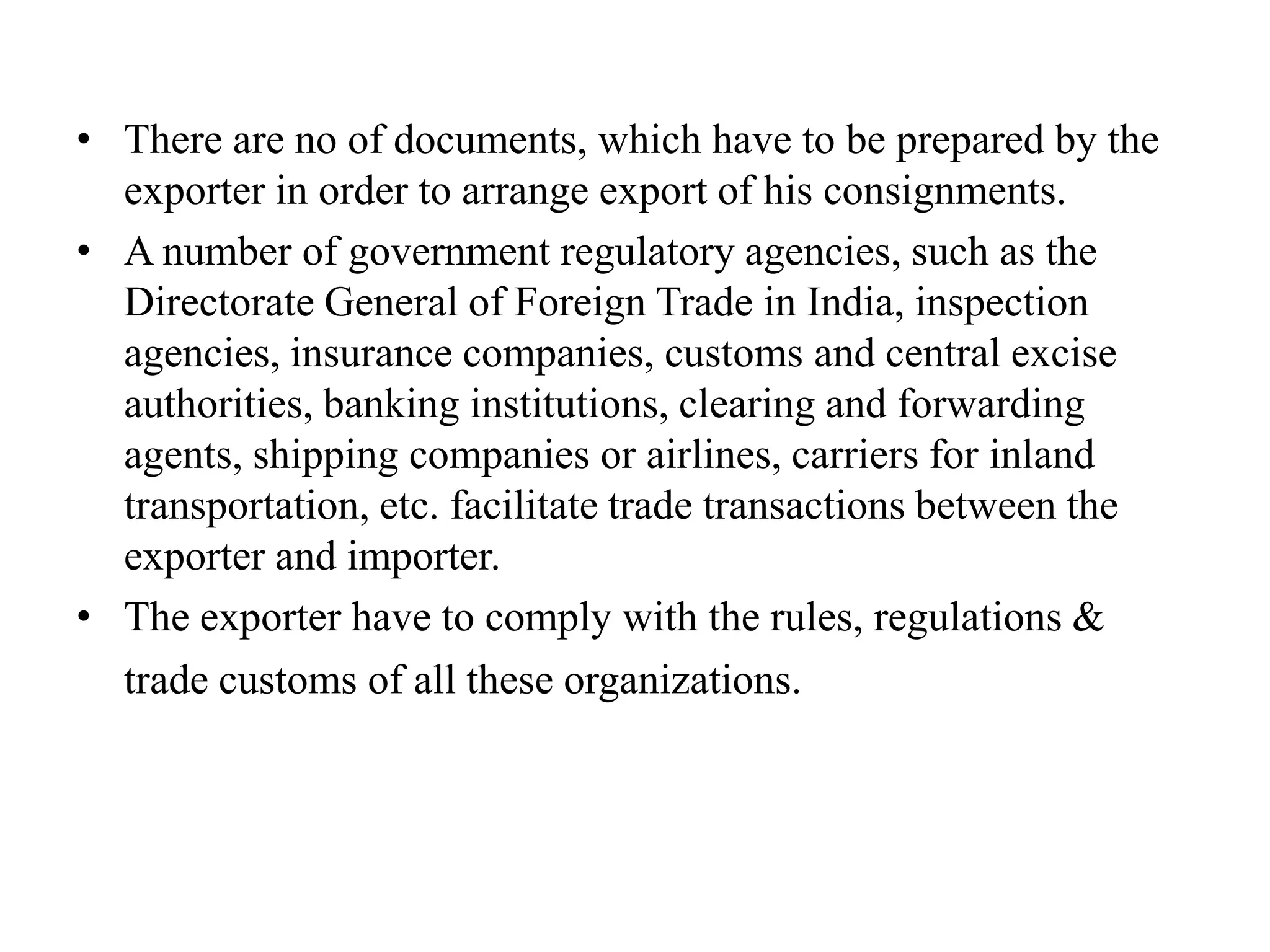 Export procedure and documentation | PPTX | Logistics and Transportation Industry | Industries