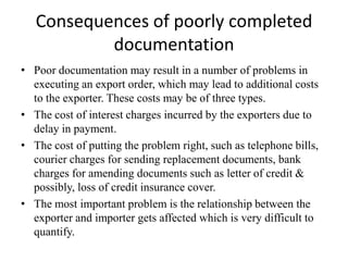 Export procedure and documentation | PPTX | Logistics and ...