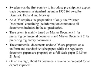 Export procedure and documentation | PPTX