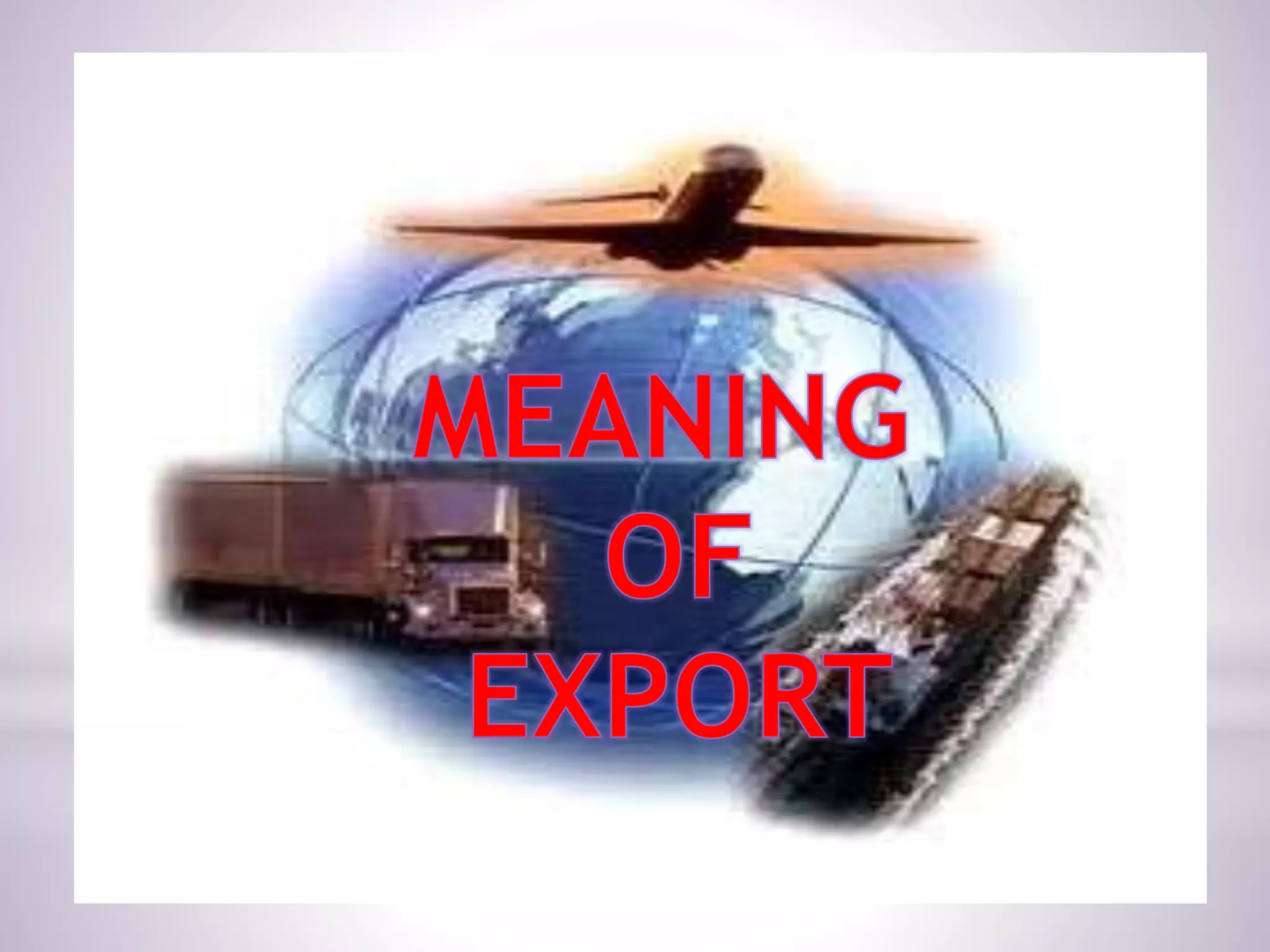 Export procedure presentation | PPTX