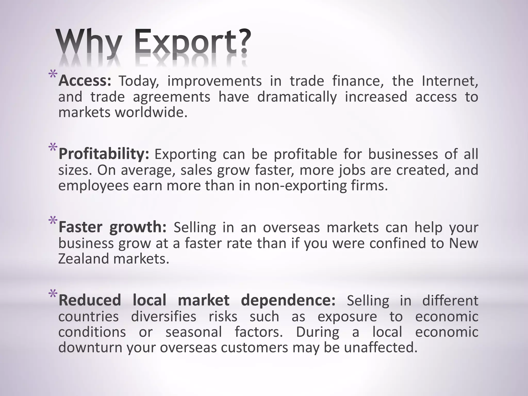 Export procedure presentation | PPTX