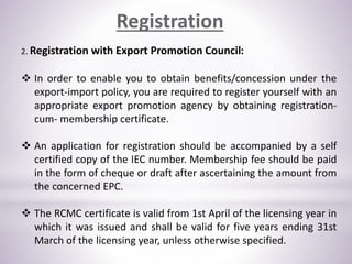 Export procedure presentation | PPTX