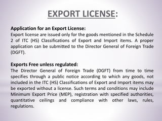 Export procedure presentation | PPTX