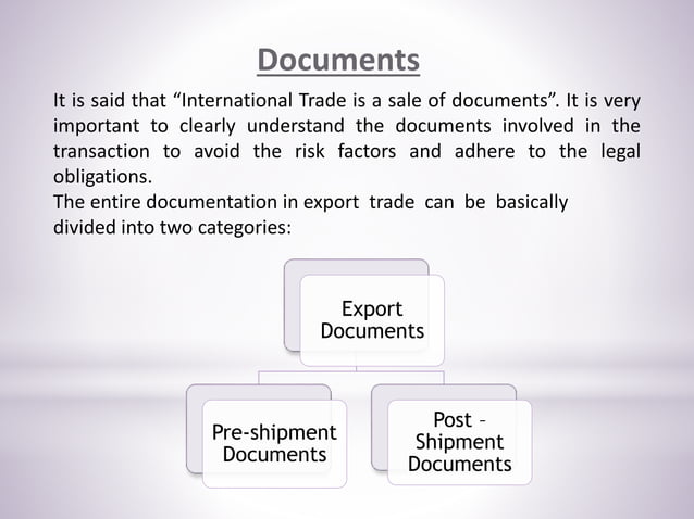Export procedure presentation | PPTX