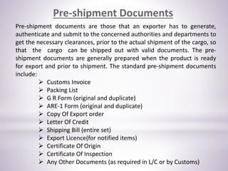 Export procedure presentation | PPTX