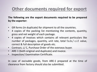 Export procedure presentation | PPTX