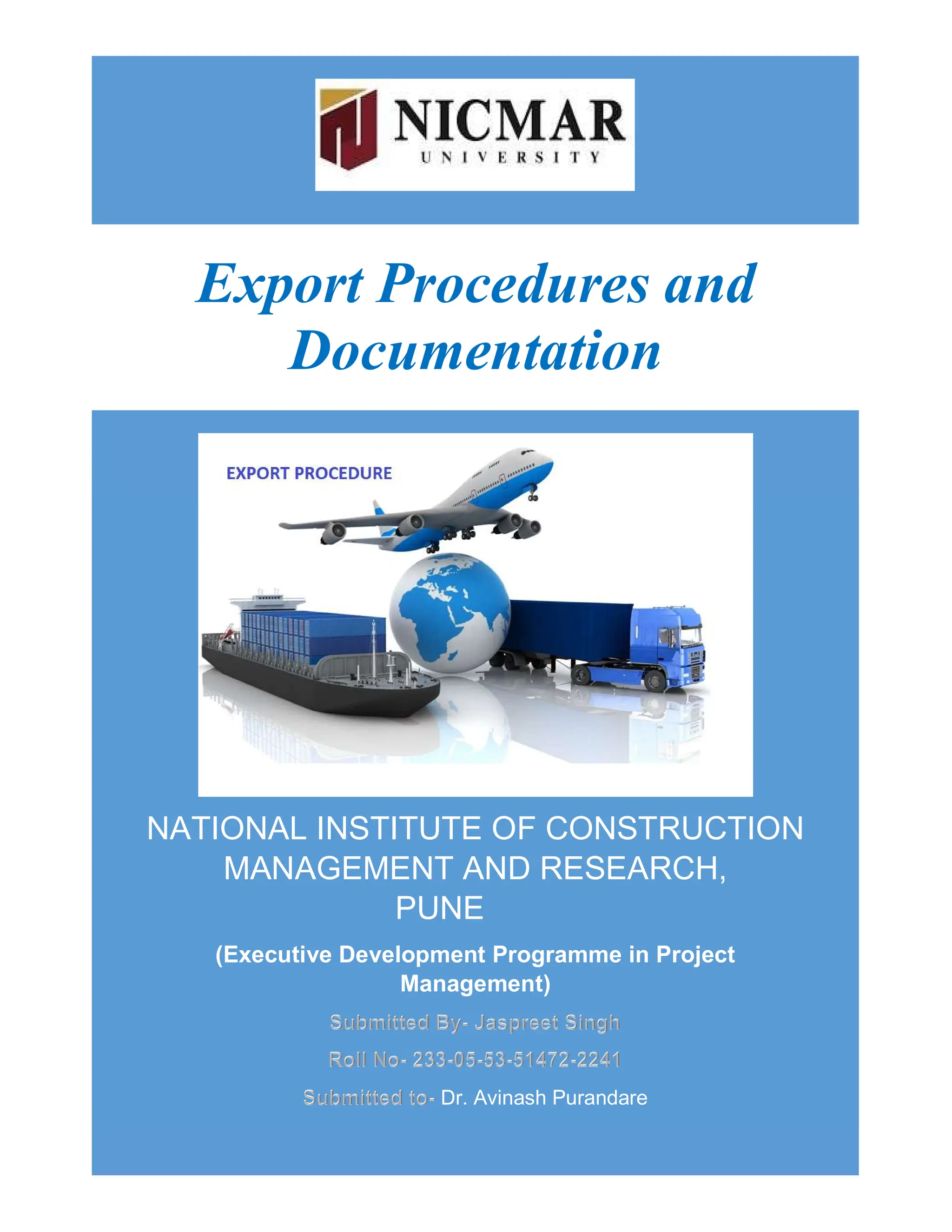 Export Procedures and Documentation Assinement.pdf