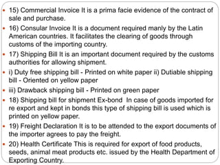 Export procedures for agro based products | PPTX