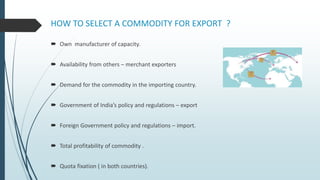 Export procedures for agro based products | PPTX