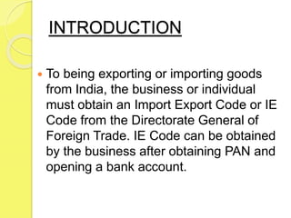 Export proceduter | PPT