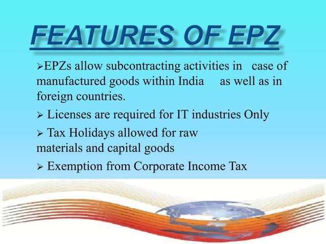 Export processing zone | PPTX