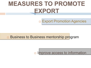Export promo measures and schemes | PPTX