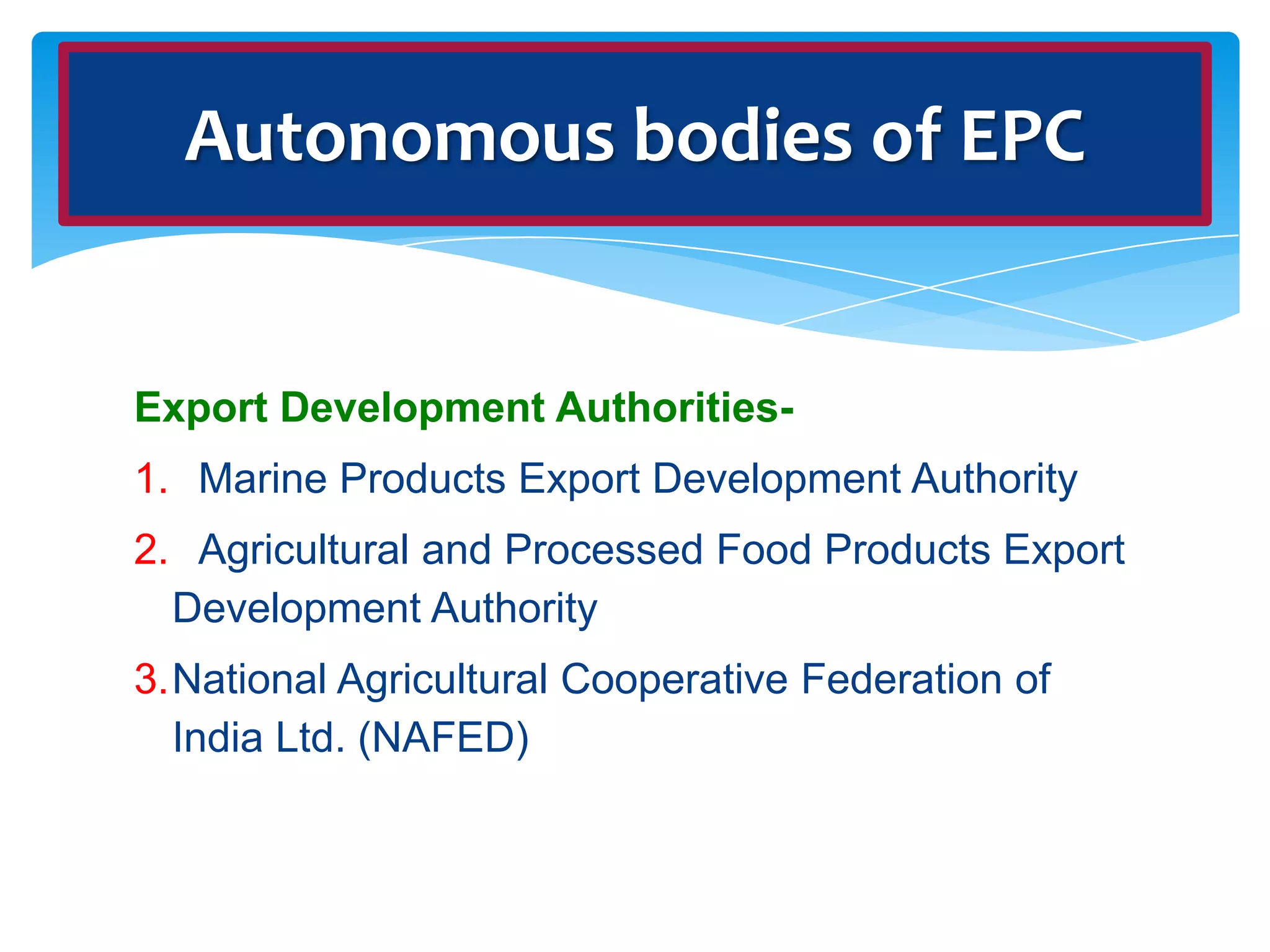 Export promotion council of india | PPTX