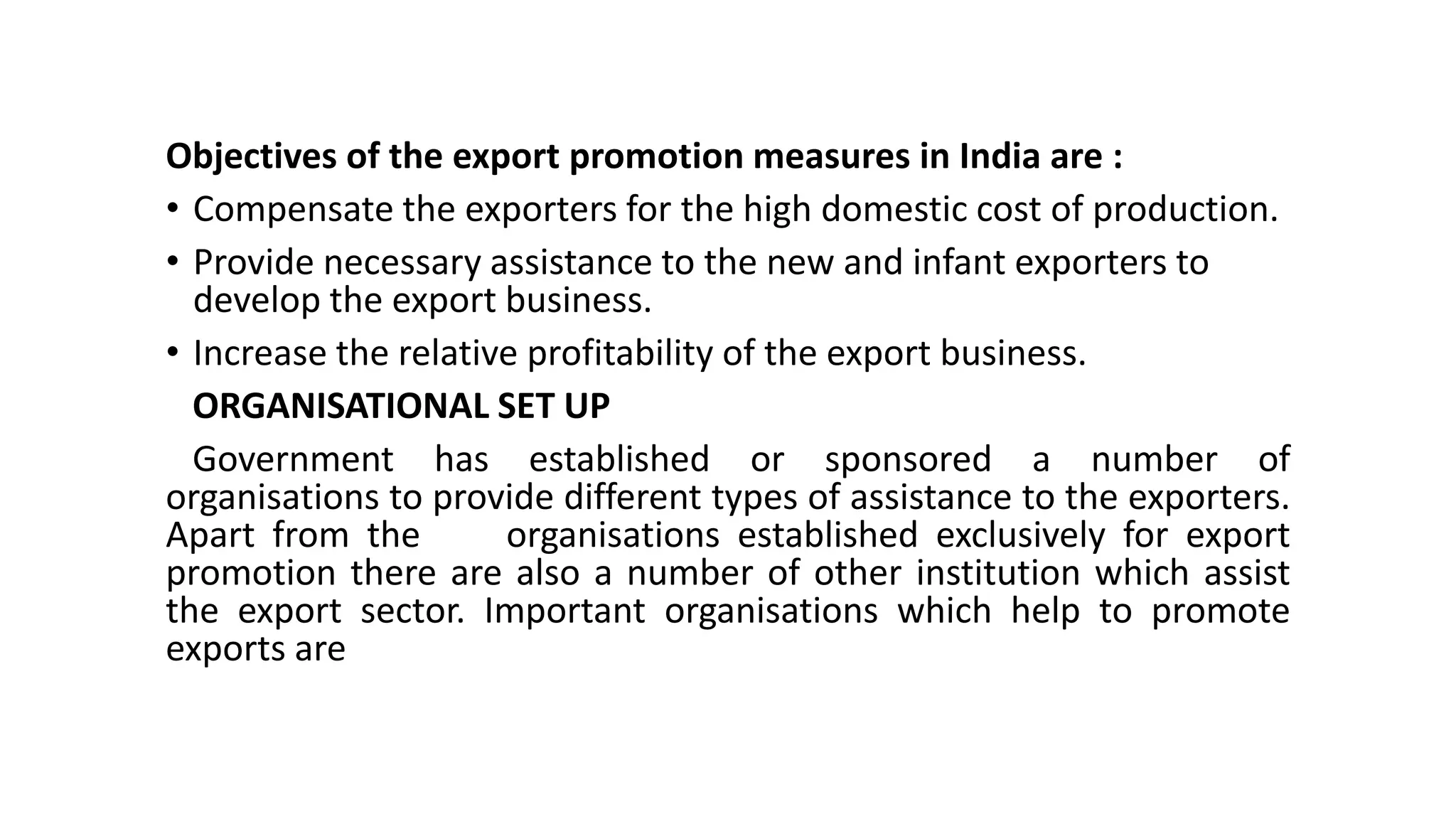 Export promotion scheme in india | PPTX