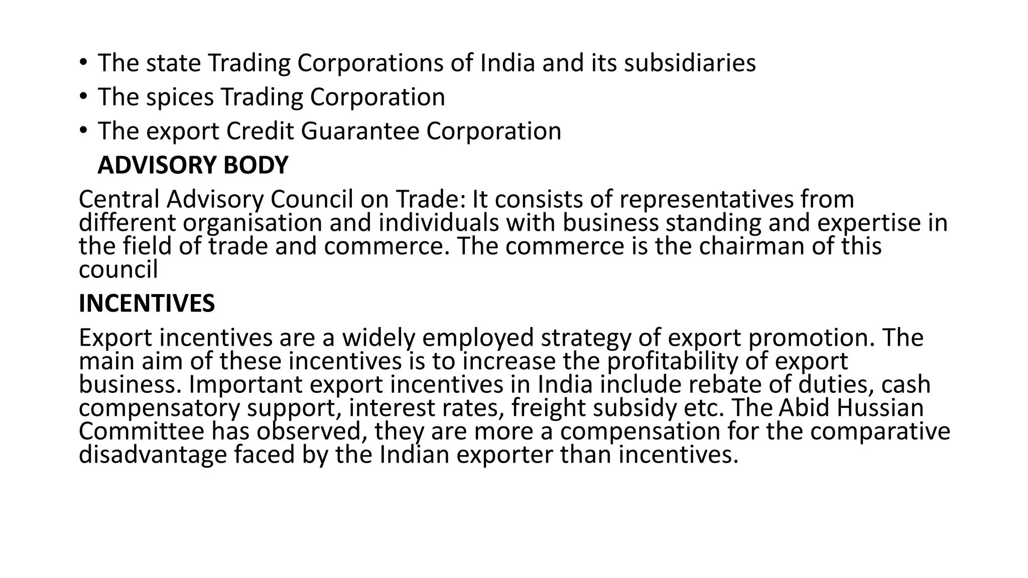Export promotion scheme in india | PPTX