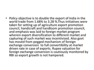 Export promotion schemes in India By Anish J Parashar | PPTX