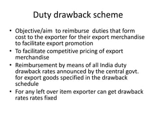 Export promotion schemes in India By Anish J Parashar | PPTX