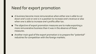 Export promotion schemes | PPT