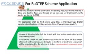 Export promotion schemes in India and customs provisions | PPT