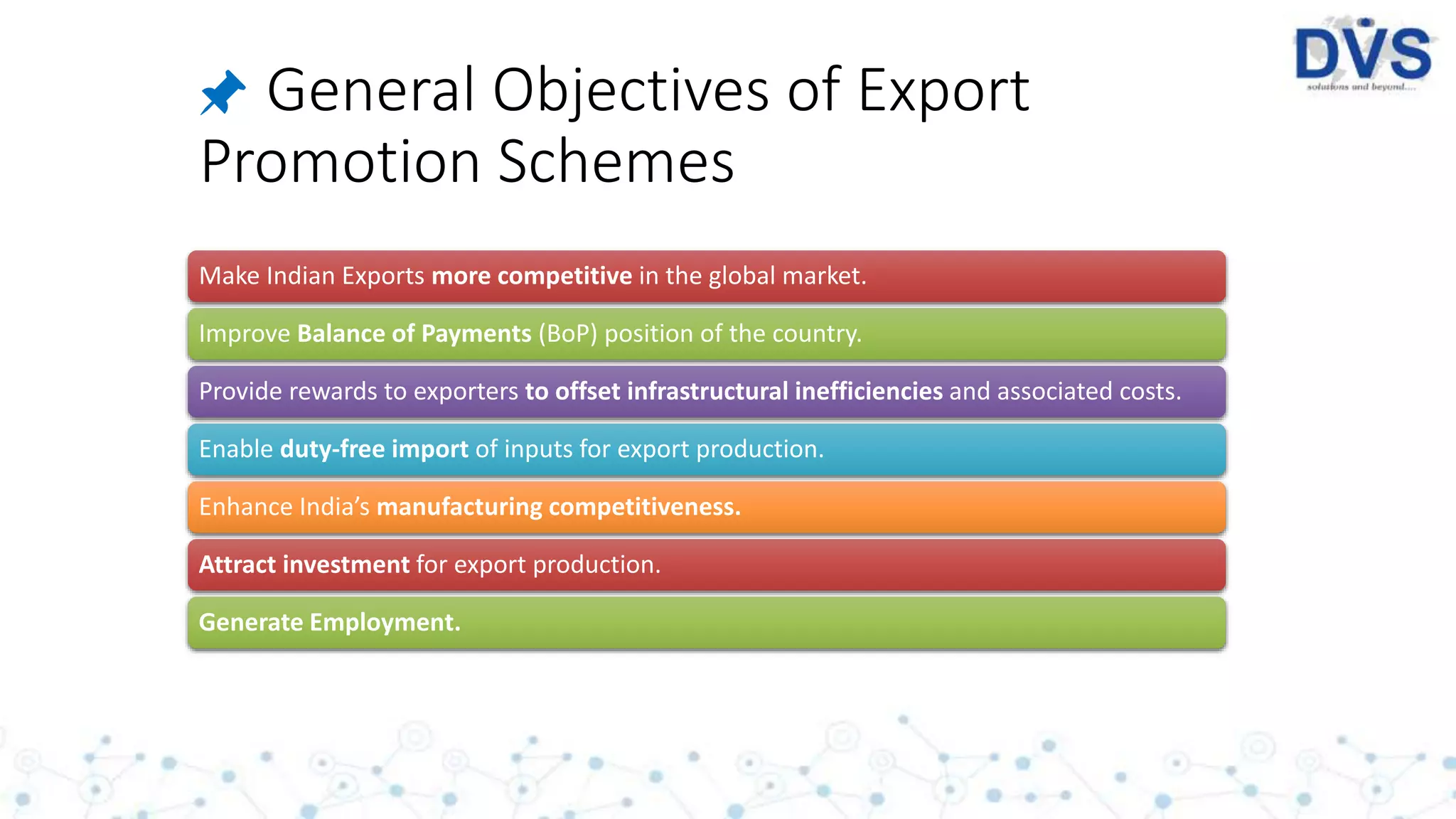 Overview of Export Promotion Schemes | PPTX
