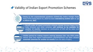 Overview of Export Promotion Schemes | PPTX