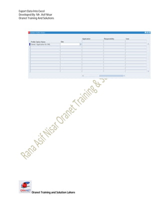 Export rdf data into excel | PDF | Technology & Computing