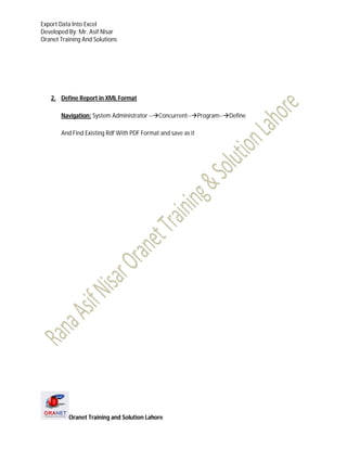 Export rdf data into excel | PDF | Technology & Computing