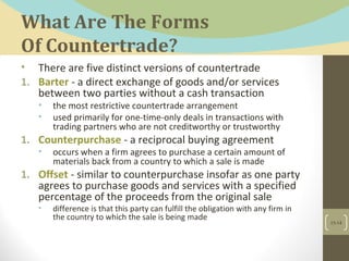 Exports, counter trade | PPT