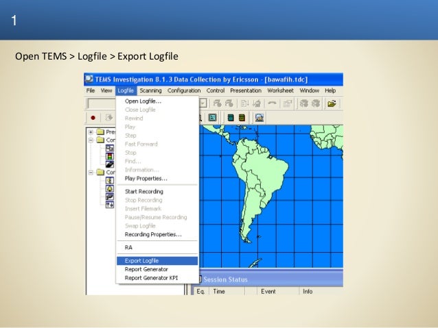Export to map info table file with tems