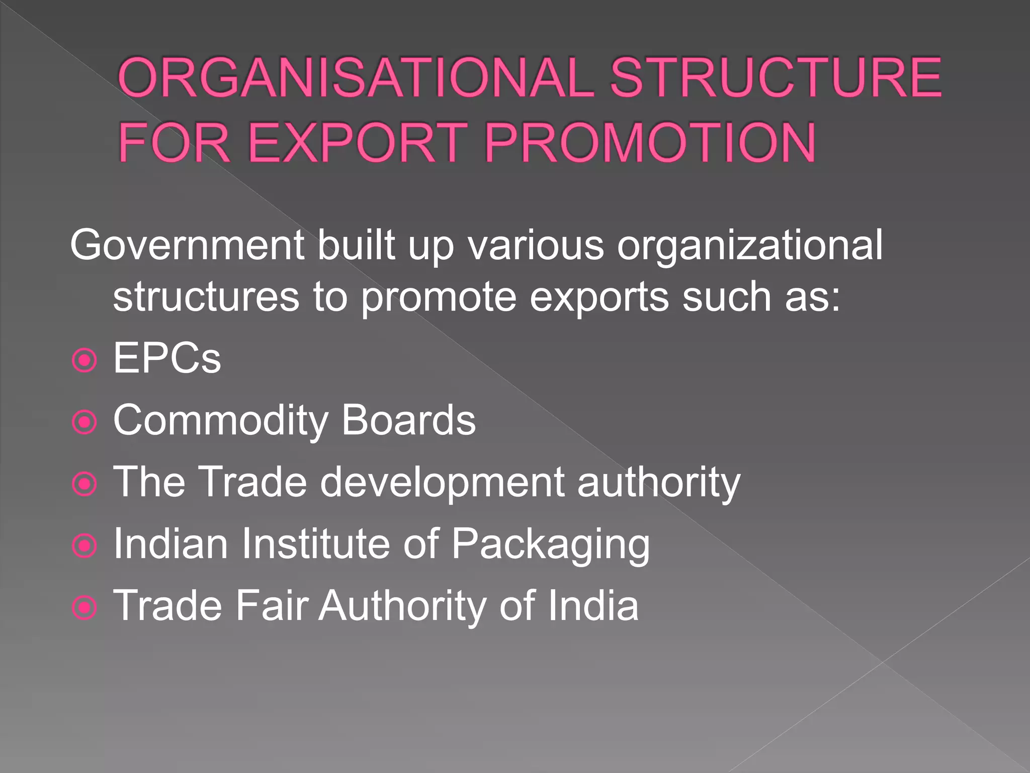 Export promotion vs import substitution | PPTX