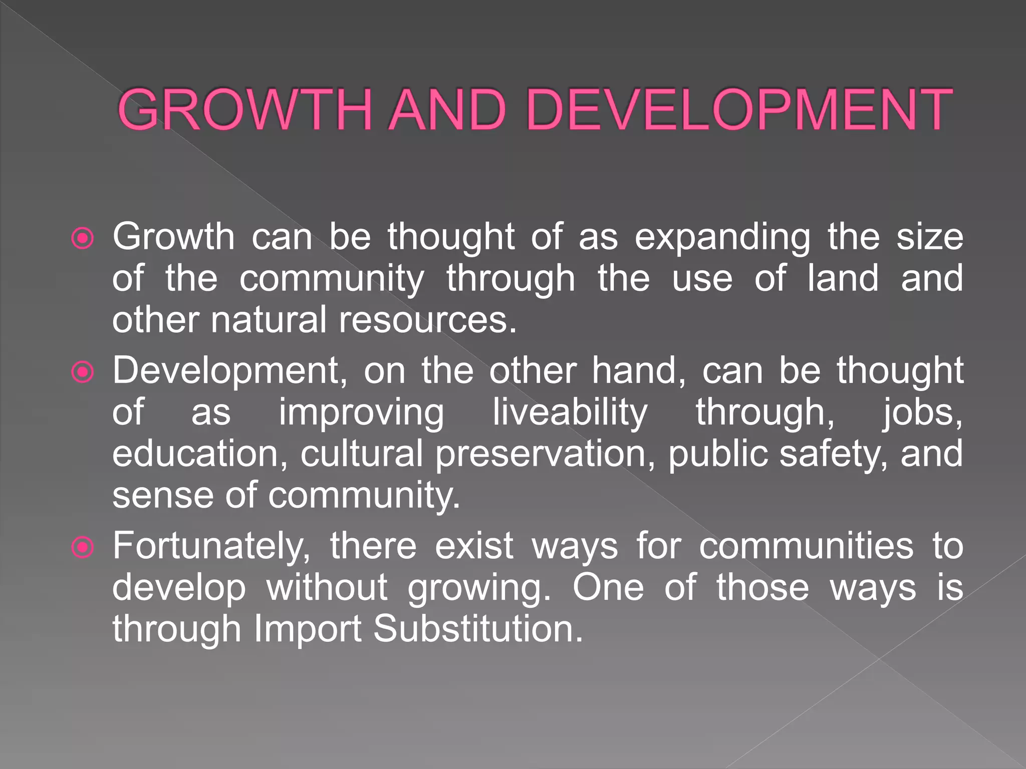 Export promotion vs import substitution | PPTX | Commodities | Economy