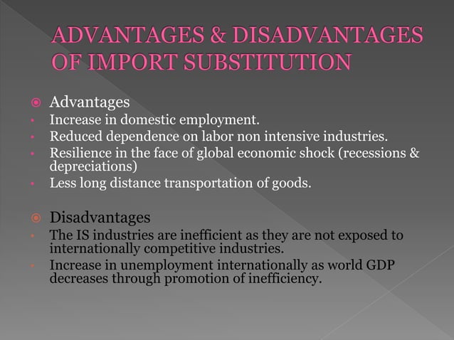 Export promotion vs import substitution | PPTX | Commodities | Economy