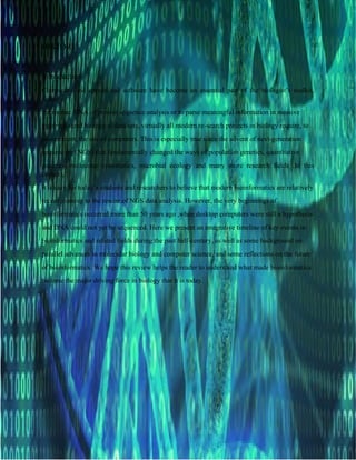 EXPOSERS AND HISTORY OF BIO INFORMATICS | DOCX