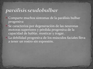 Exposición síndromes motores mixtos (neurona motora) diapositivas de la ...