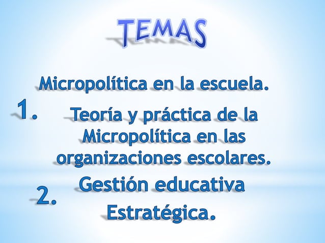 MicropolÍtica En La Escuela