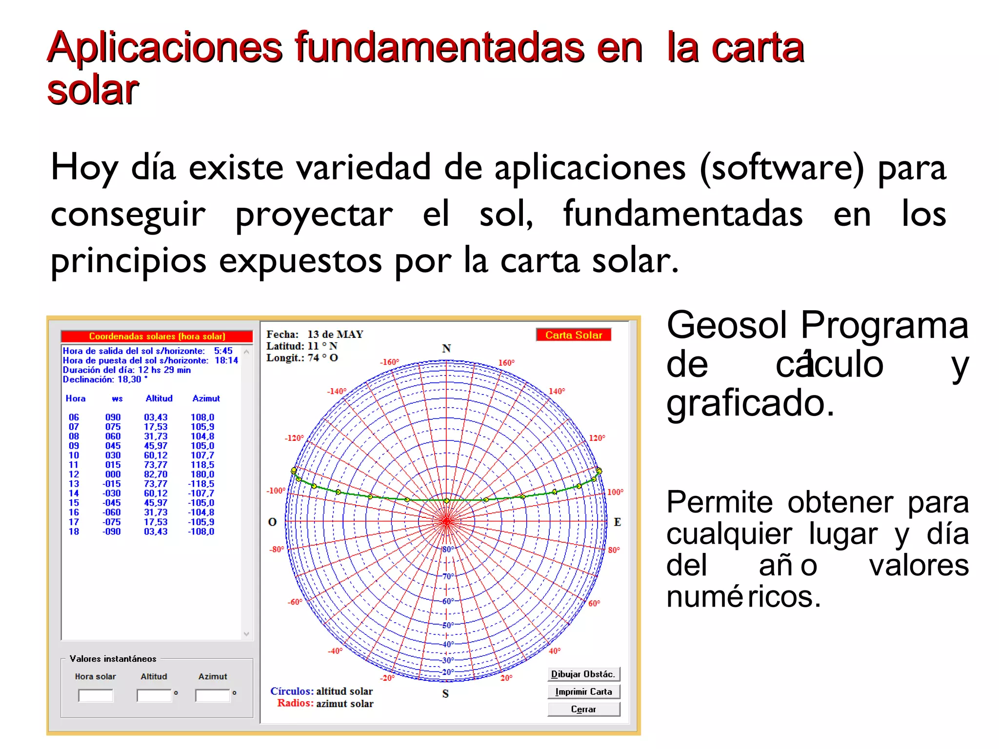 Funcionamiento de la carta solar en arquitectura bioclimática | PPT