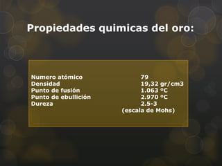 Exposición del material oro | PPTX