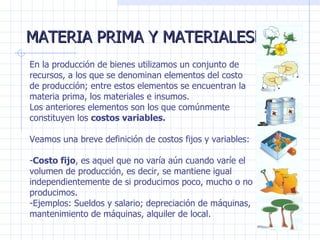 Exposición materias primas | PPT