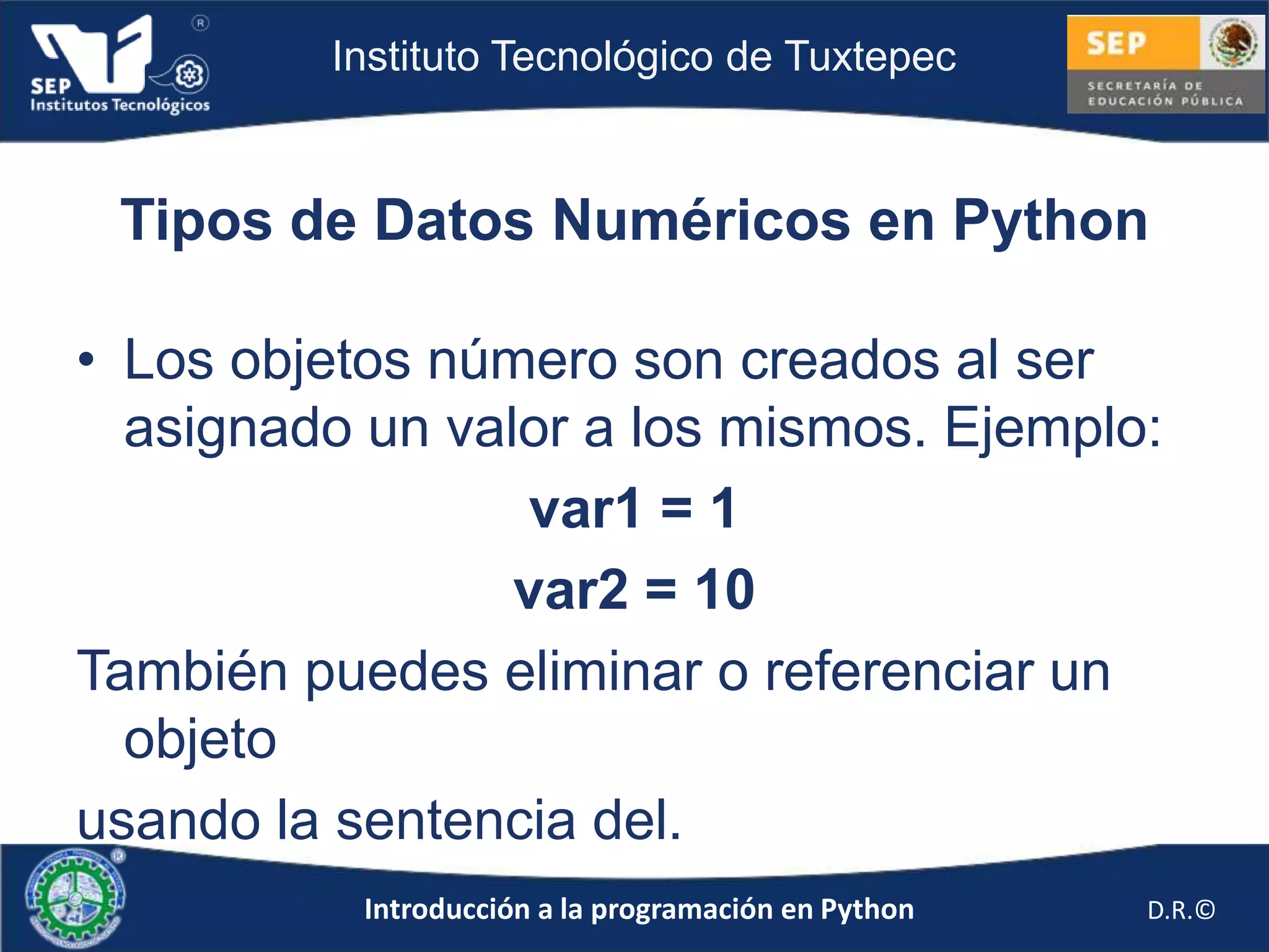 Tipos de datos numéricos en Python | PPTX | Programming Languages ...