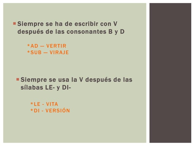 Ortografía,Uso de la B y V | PPTX