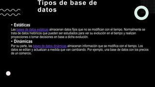 Exposición de base de datos en programación | PPTX
