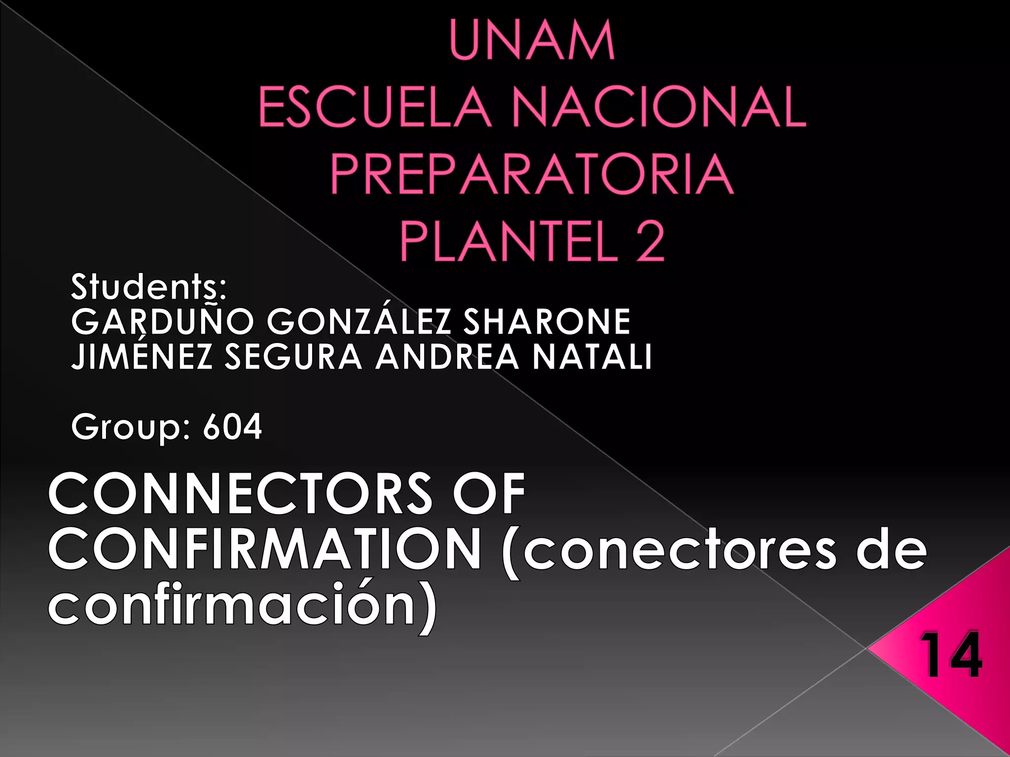 Connectors of confirmation | PPTX