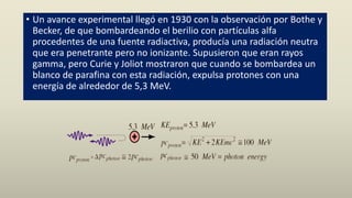 Experimento del descubrimiento del neutrón | PPTX