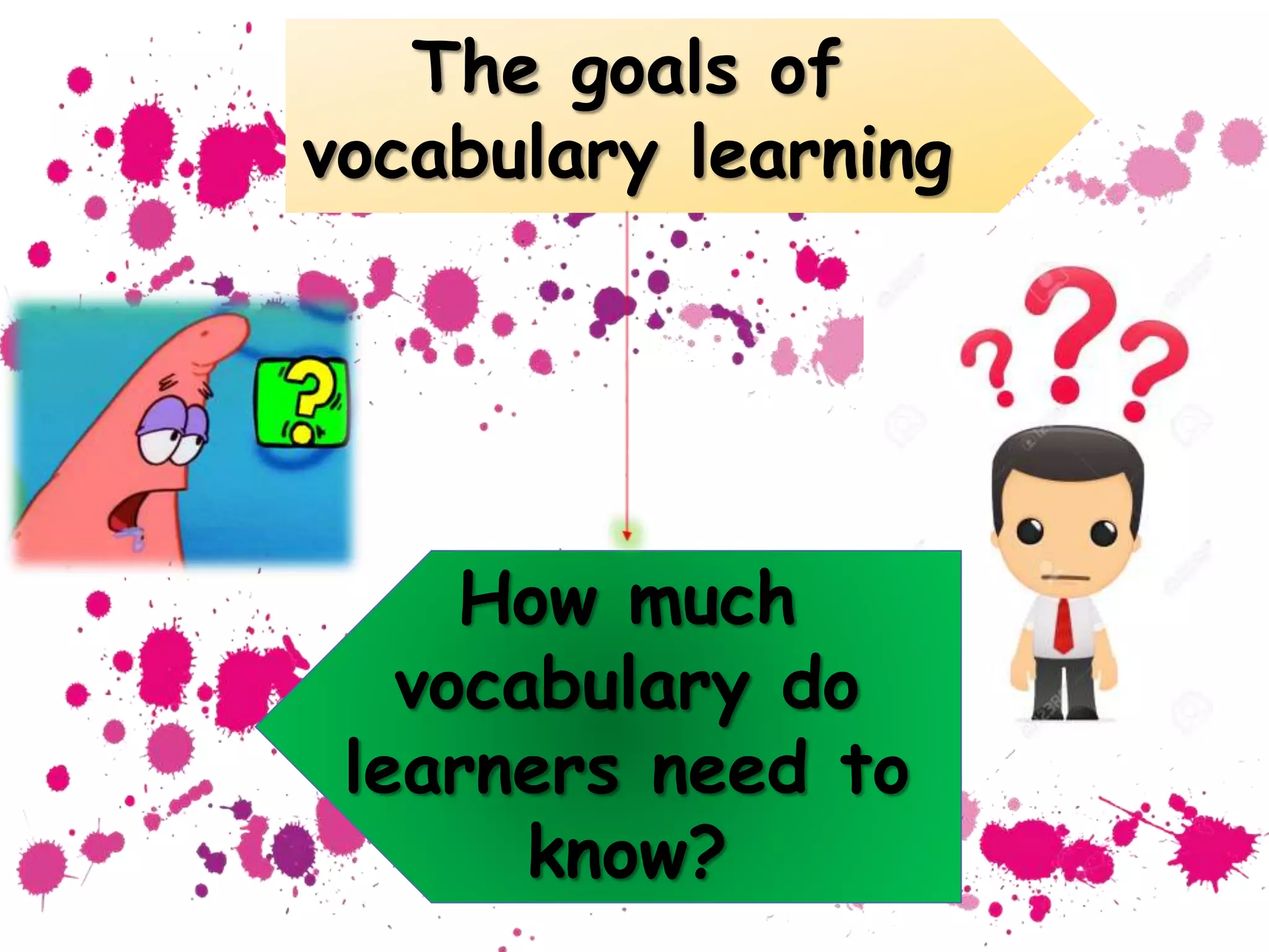 Goals of vocabulary learning | PPTX